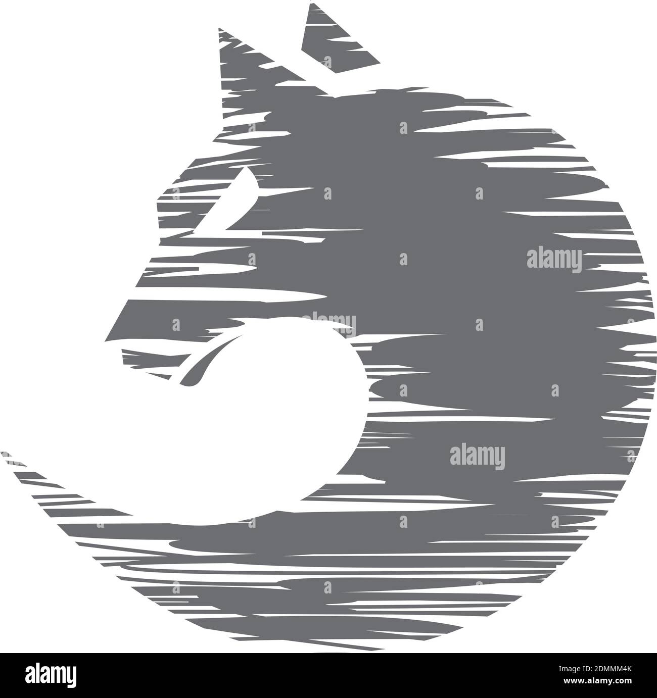 Sketch circle wolf face emblem template for business design concept ...