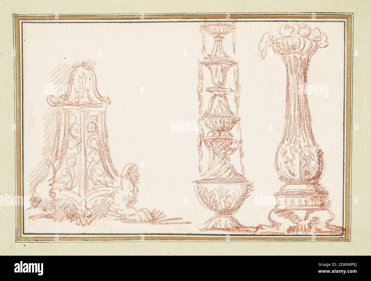Cabinet, fountain and pillar, Jean-Robert Ango, French, active in Rome ...
