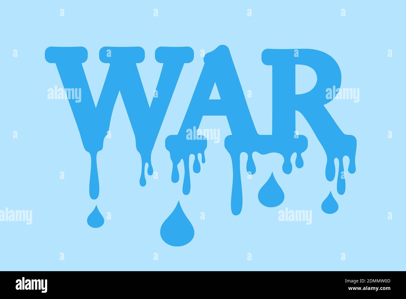 Water war - military conflict, tension and clash over liquid drinking ...