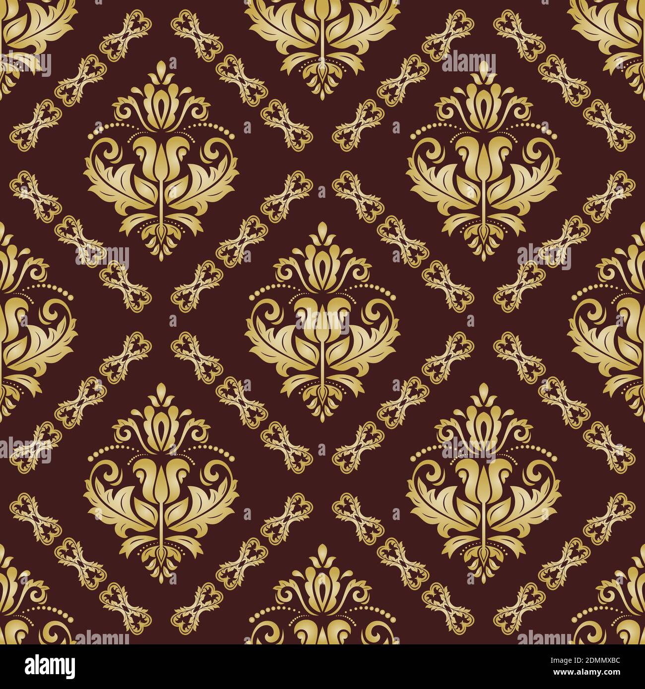 Classic Seamless Golden Pattern Stock Photo - Alamy