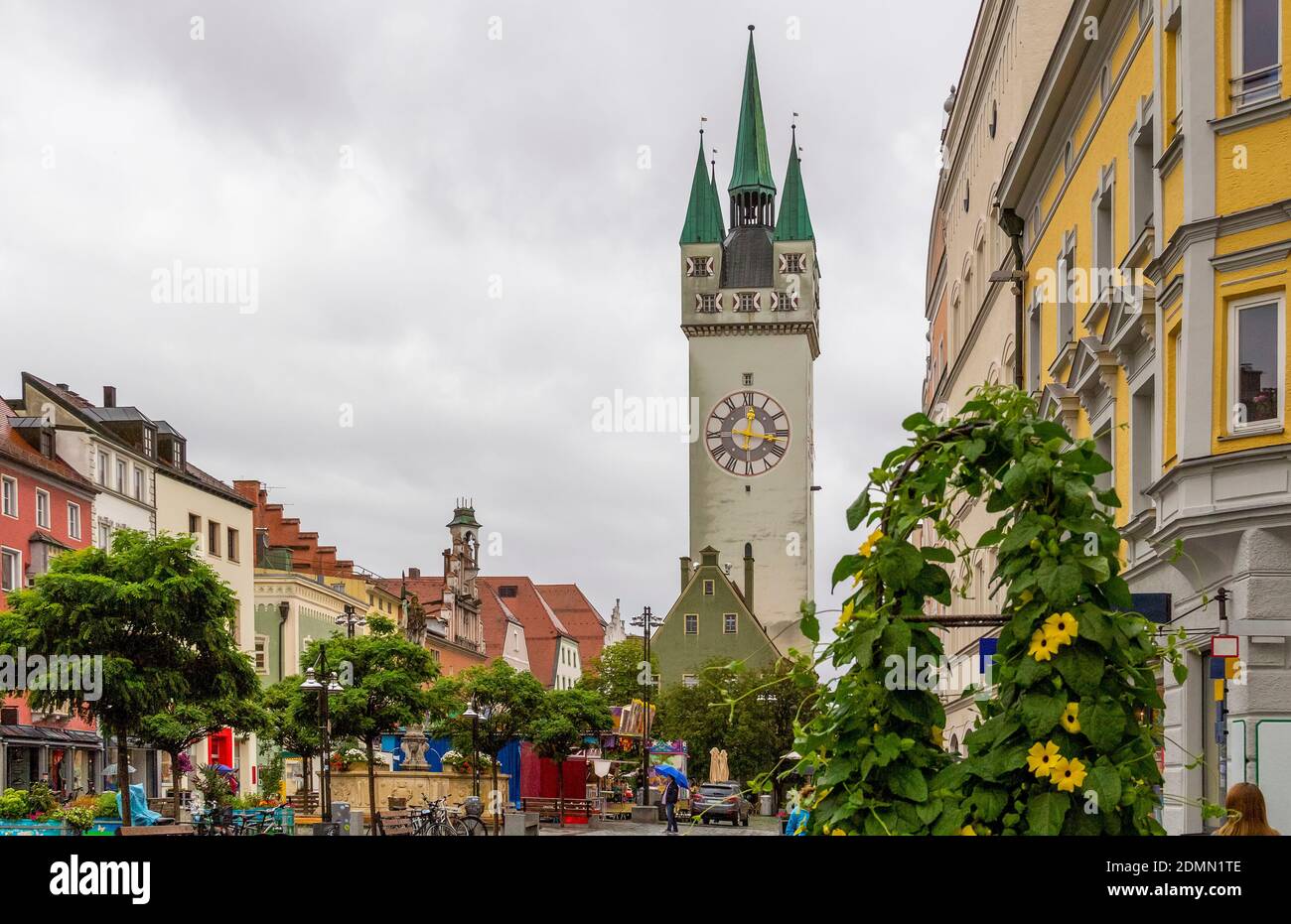 impression of Straubing, a city of Lower Bavaria in Germany at summer ...