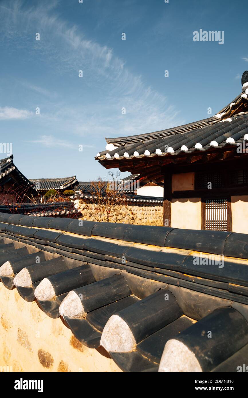 Sanun Village, Korean traditional hanok village in Uiseong, Korea Stock ...