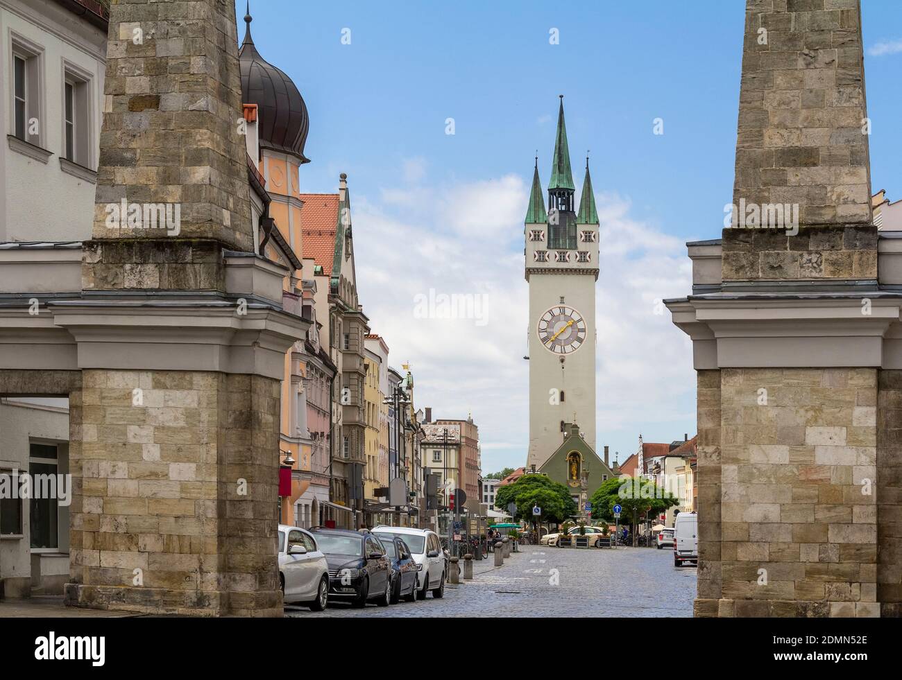 impression of Straubing, a city of Lower Bavaria in Germany at summer ...
