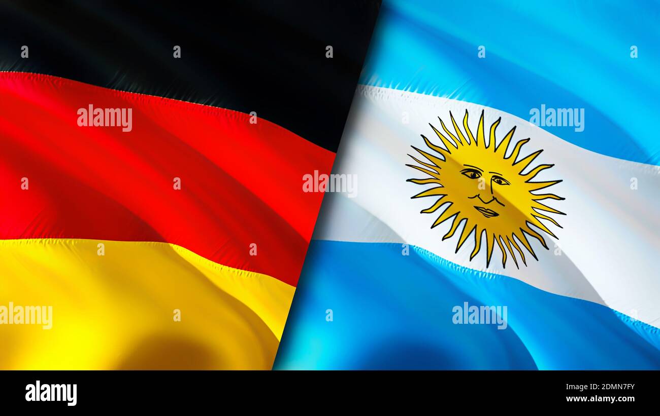Germany and Argentina flags. 3D Waving flag design. Germany Argentina ...