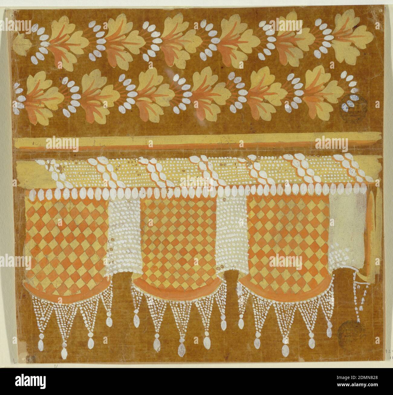 Design for an Embroidered Horizontal Border of the 'Fabrique de St. Ruf ...