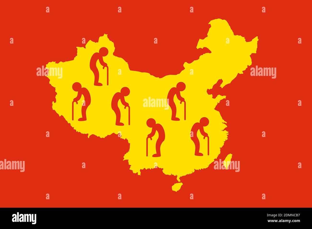 China as country of old people - population ageing / aging. Social ...