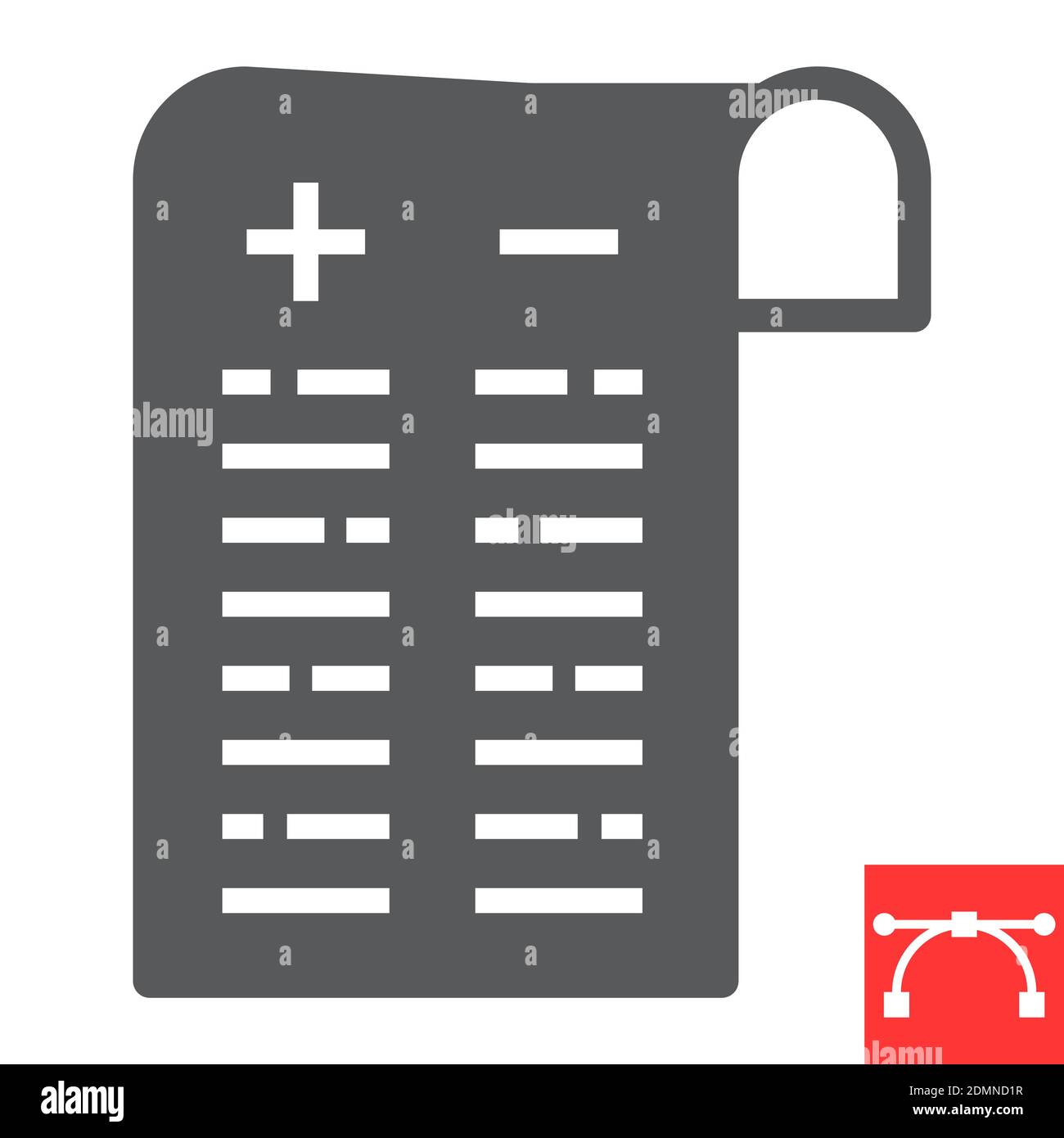 Pros and cons glyph icon, test and choose, pros and cons sign vector ...