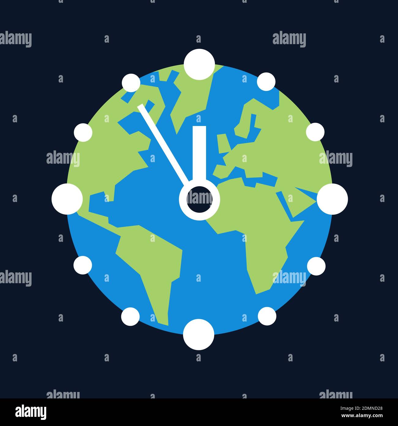 Planet Earth as clock dial - metaphor of climate change as urgent ...