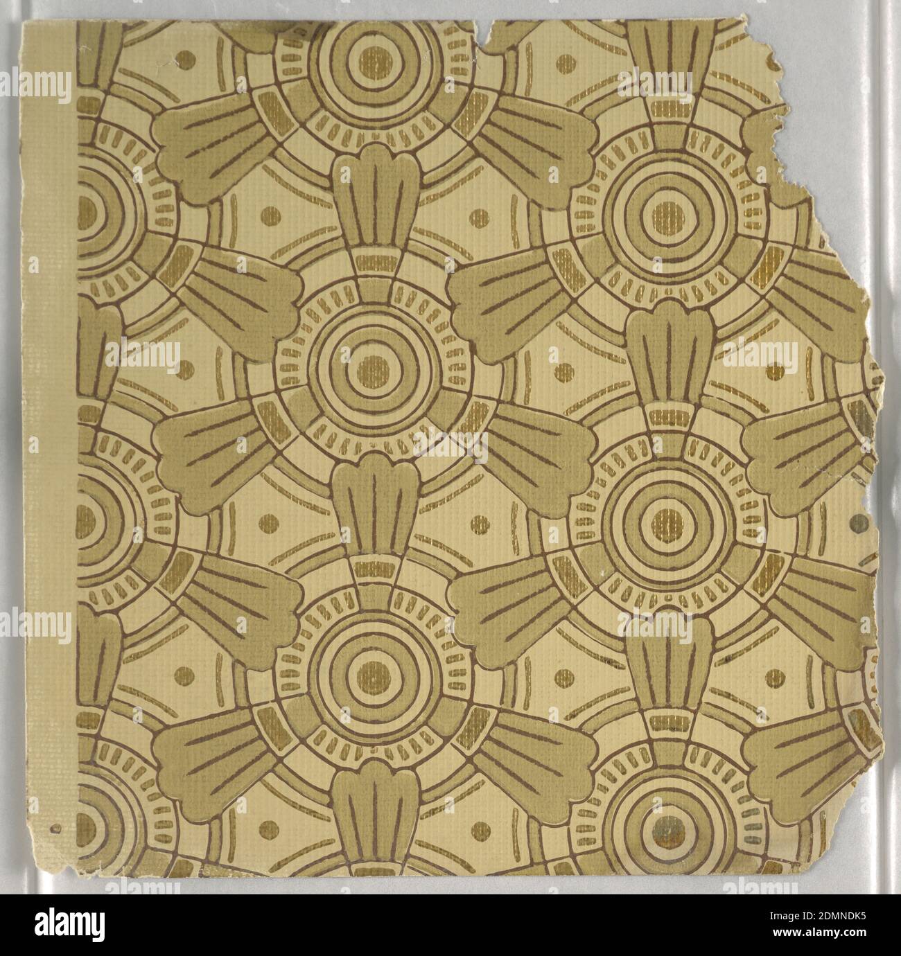 Sidewall sample, Machine-printed on paper, Fragmentary wallpapers from ...