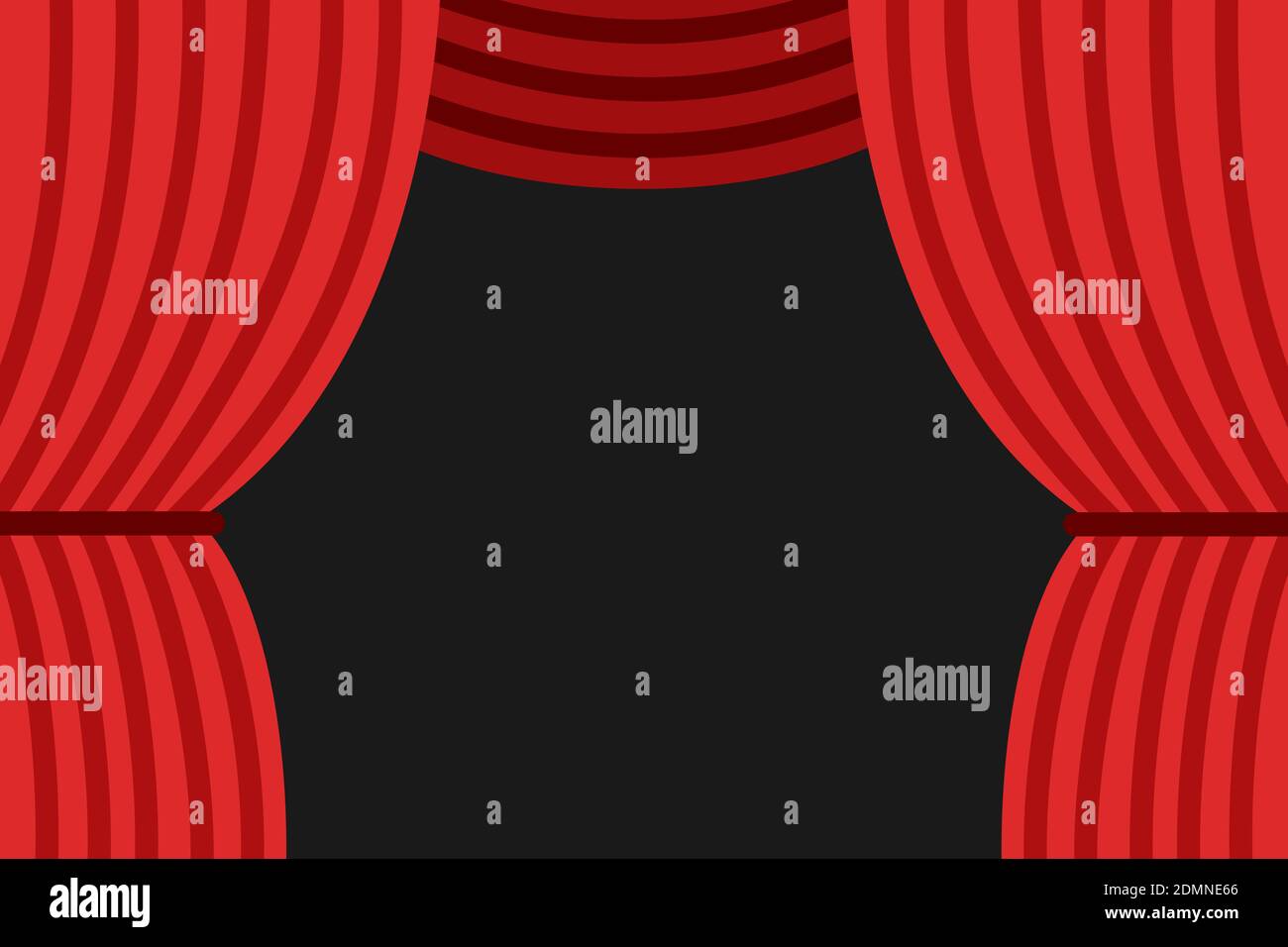 Red curtain on stage in theatre is opening - beginning and start of ...