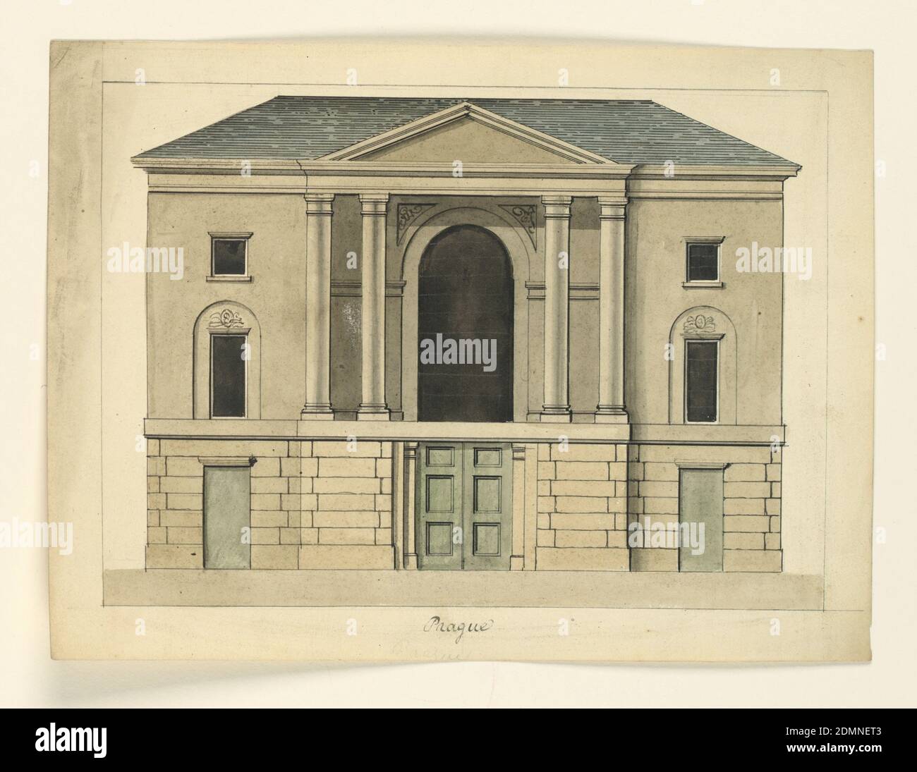 Horizontal format architectural drawing depicting hi-res stock ...