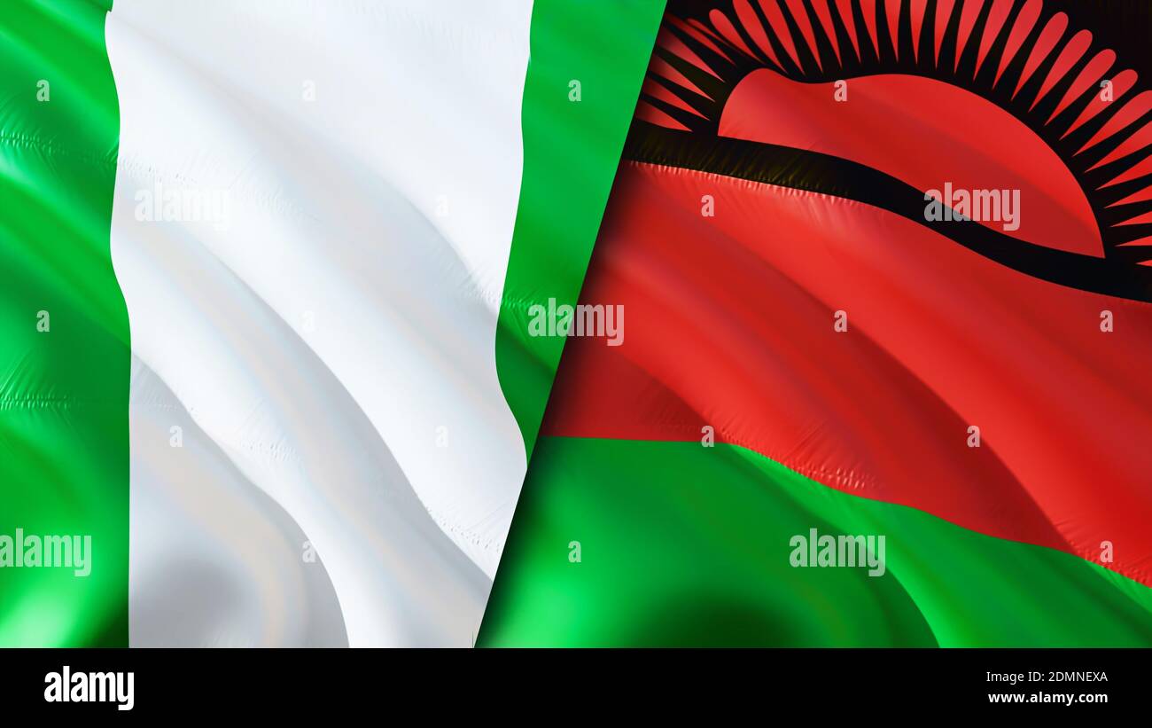 Nigeria malawi flag waving hi-res stock photography and images - Alamy