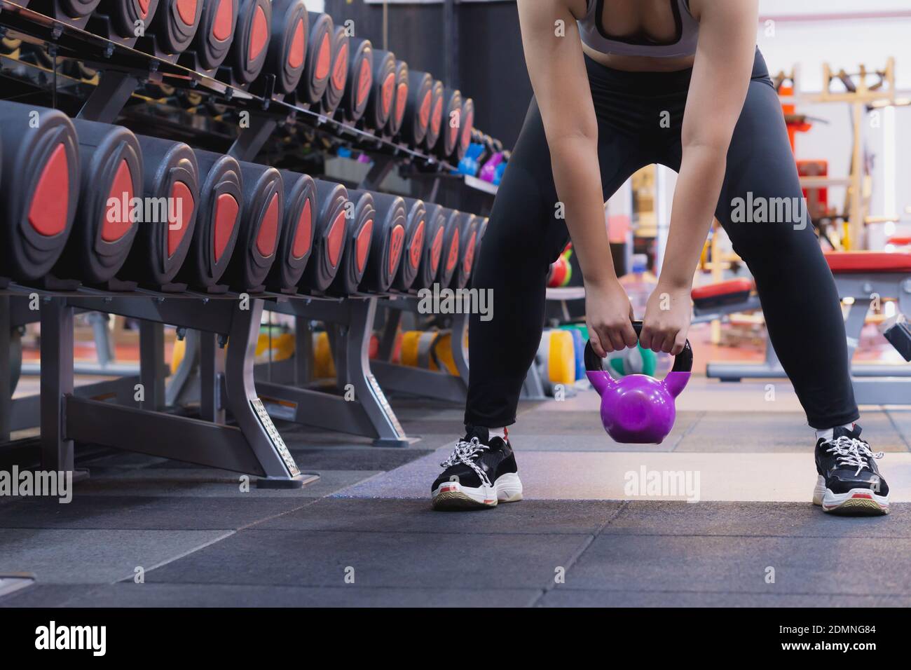 Leg lift kettlebell hi-res stock photography and images - Alamy