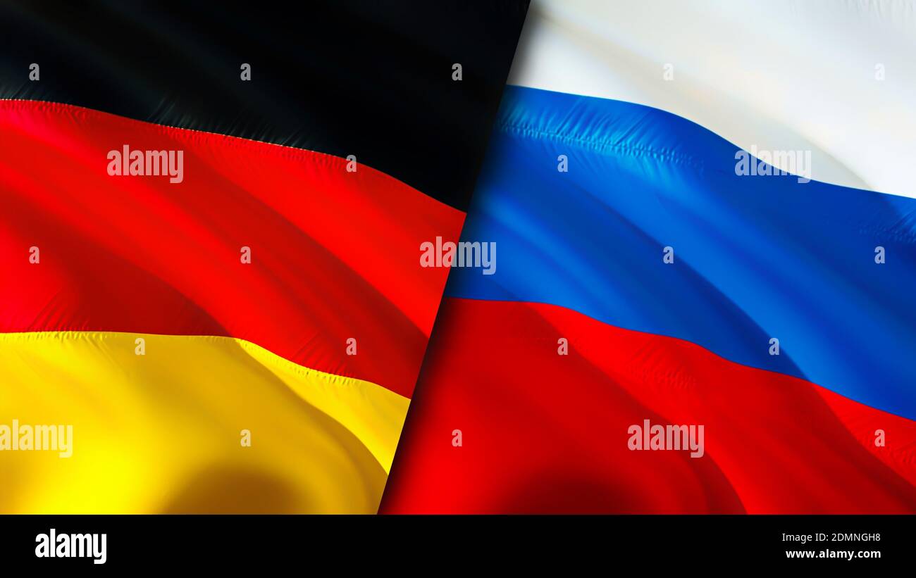 Germany and Russia flags. 3D Waving flag design. Germany Russia flag ...