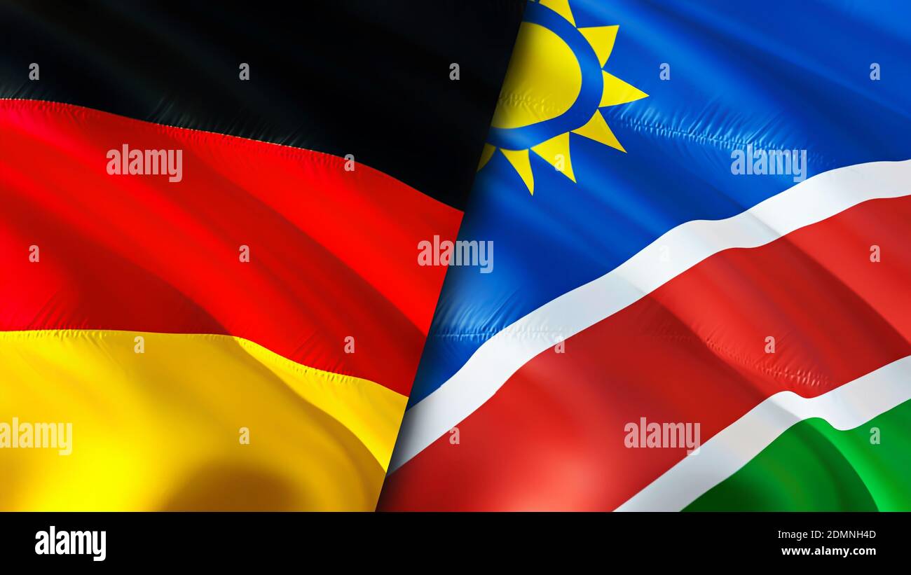 Germany and Namibia flags. 3D Waving flag design. Germany Namibia flag ...