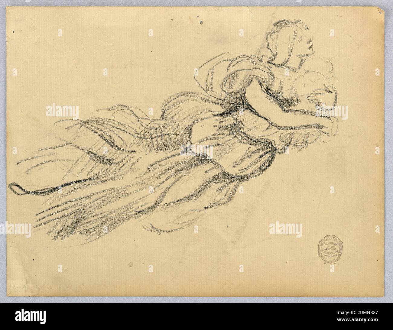 Sketch of Figure with Drapery, Francis Augustus Lathrop, American, 1849 ...