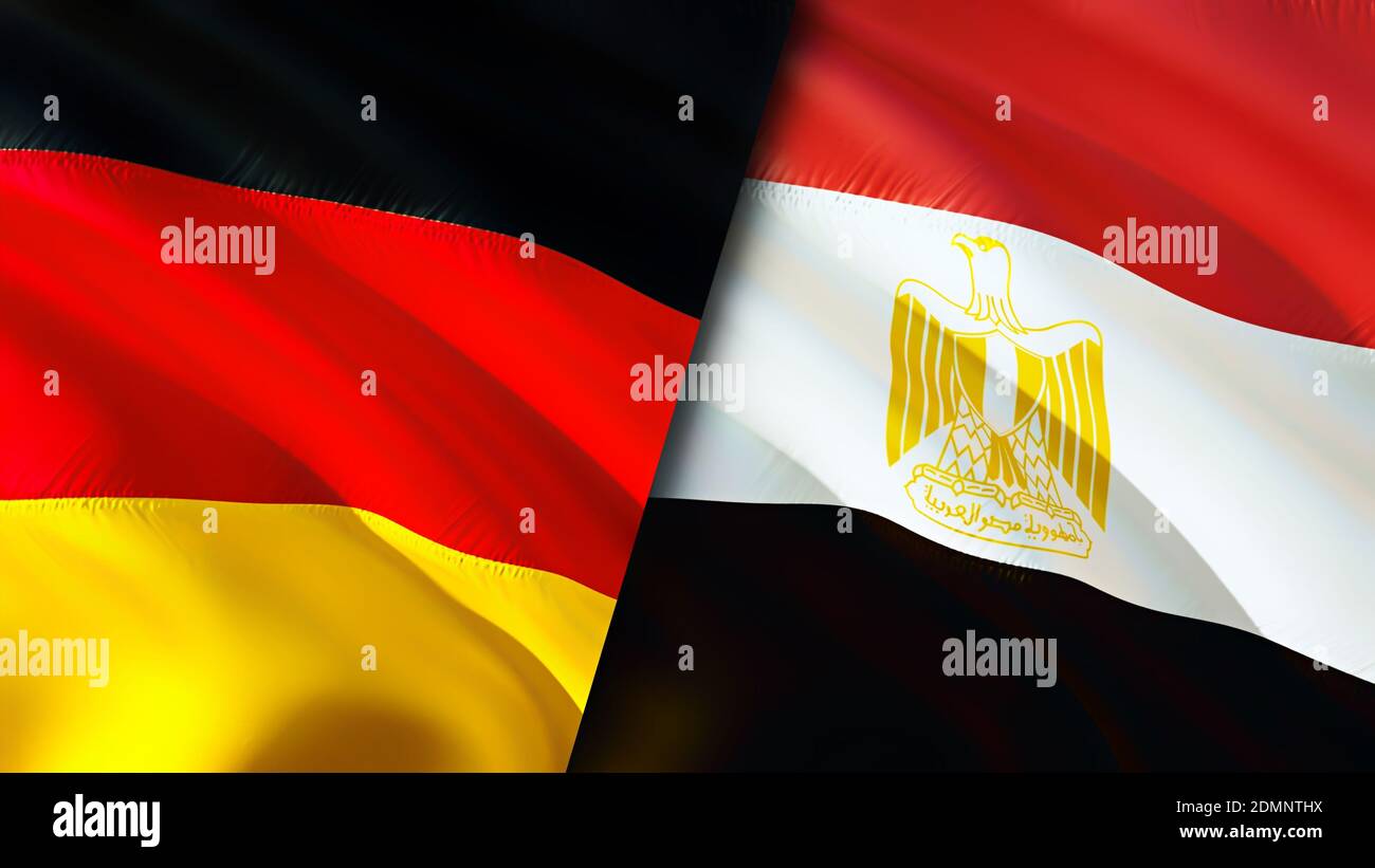 Germany and Egypt flags. 3D Waving flag design. Germany Egypt flag ...
