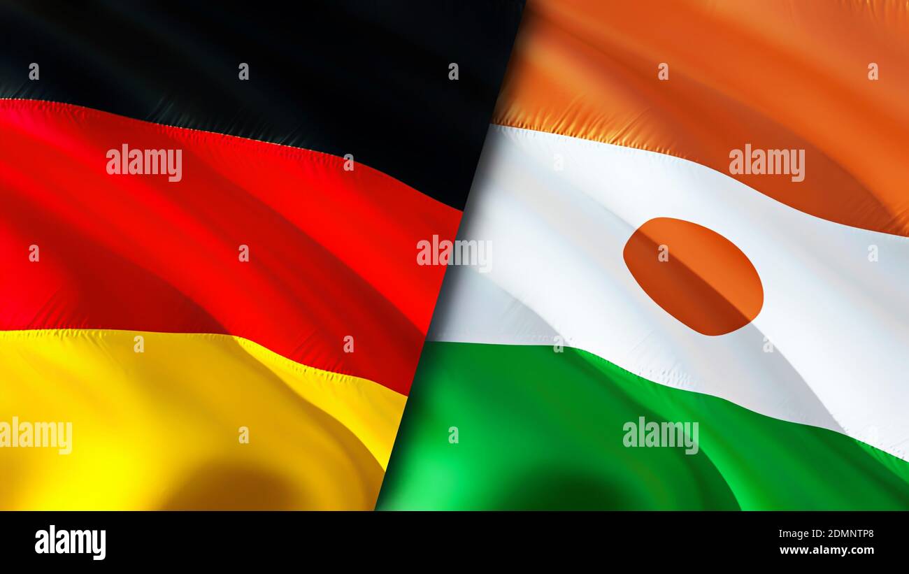 Germany and Niger flags. 3D Waving flag design. Germany Niger flag ...