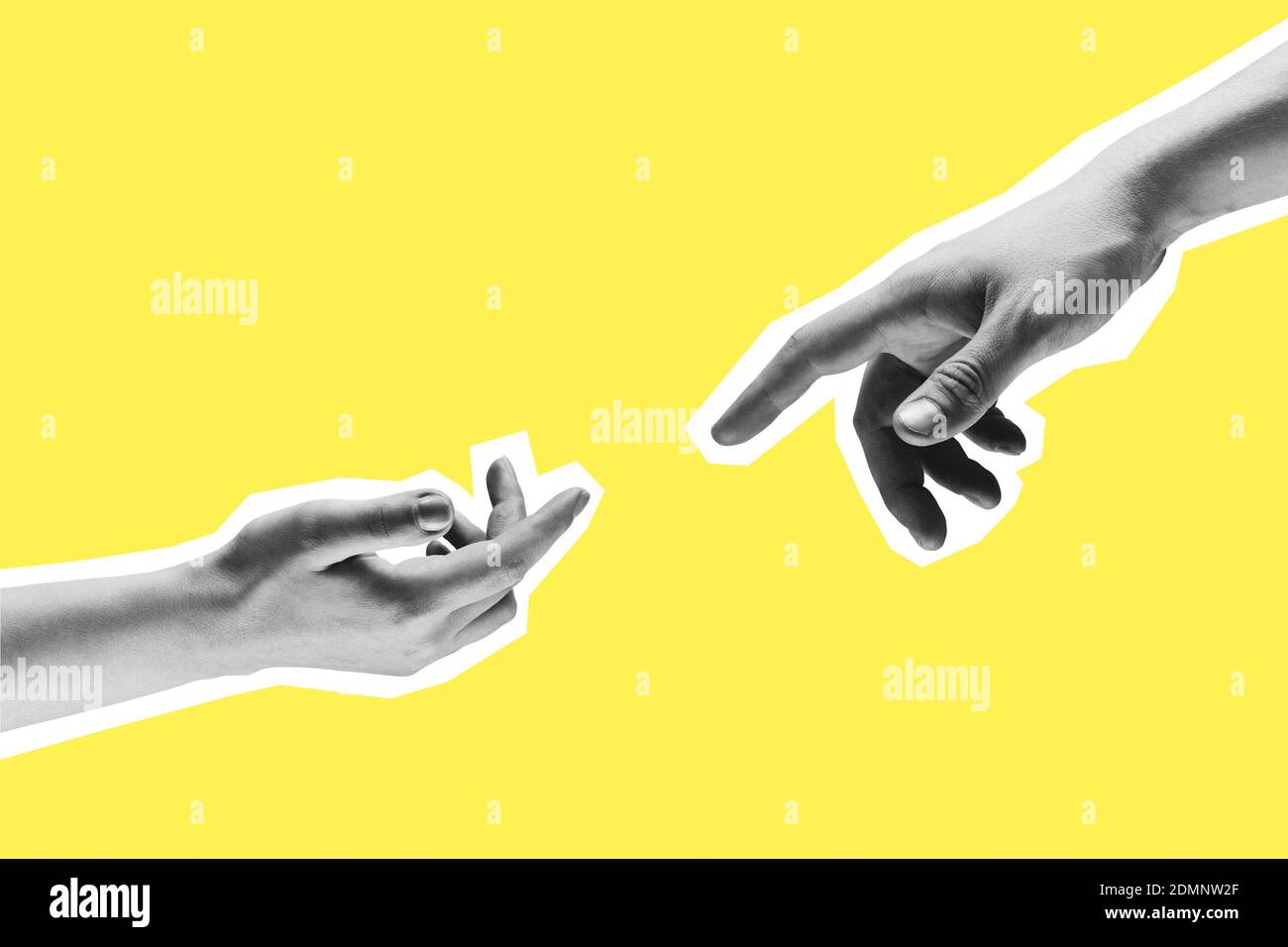 Hands Reaching Out To Each Other Art
