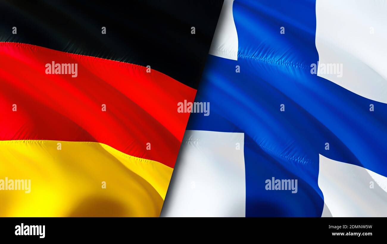 Germany and Finland flags. 3D Waving flag design. Germany Finland flag ...