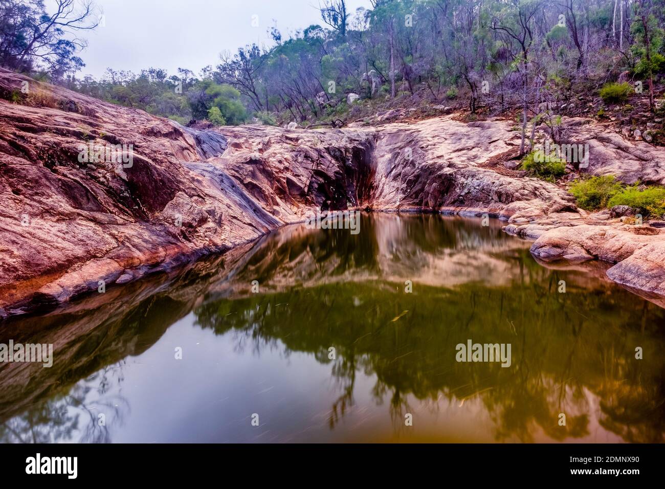 Waterfall Creek Rock Pools in a Rainy Day Stock Photo - Alamy