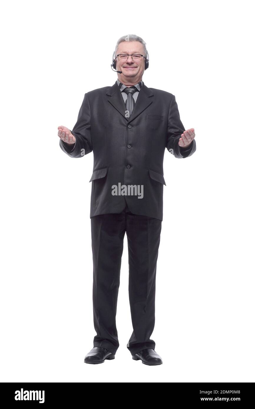 Operator call center worker headphones Cut Out Stock Images & Pictures ...