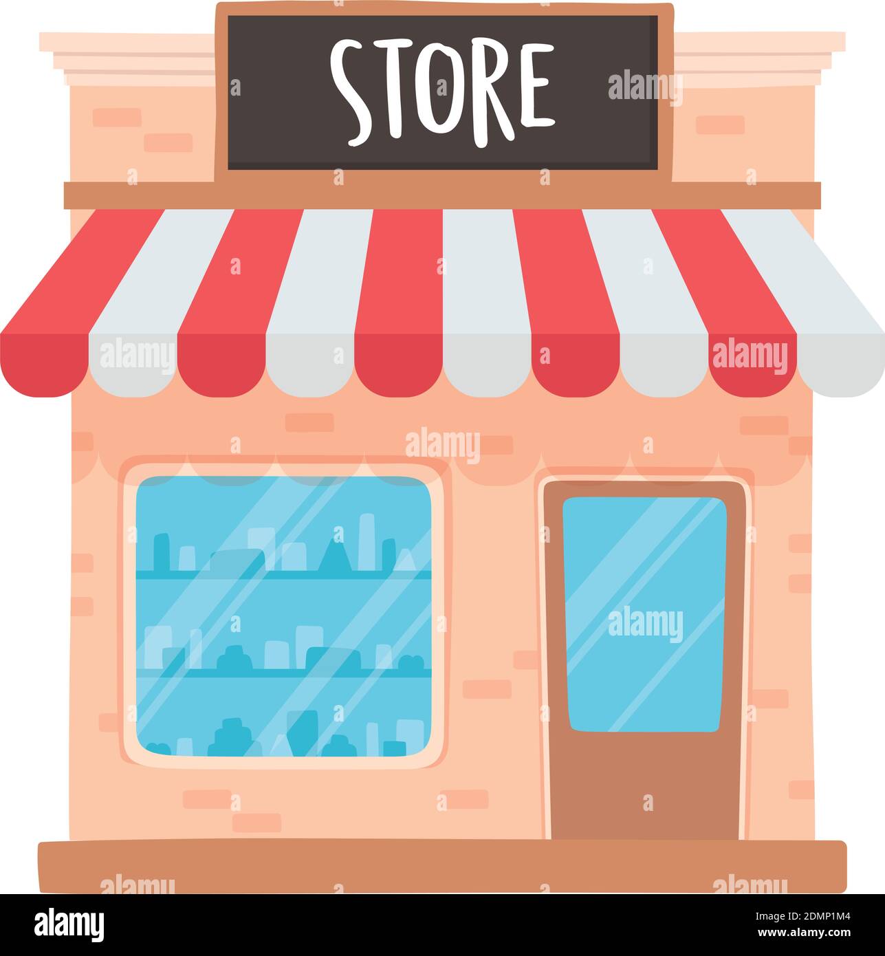 store facade small business, local shop design white background vector ...