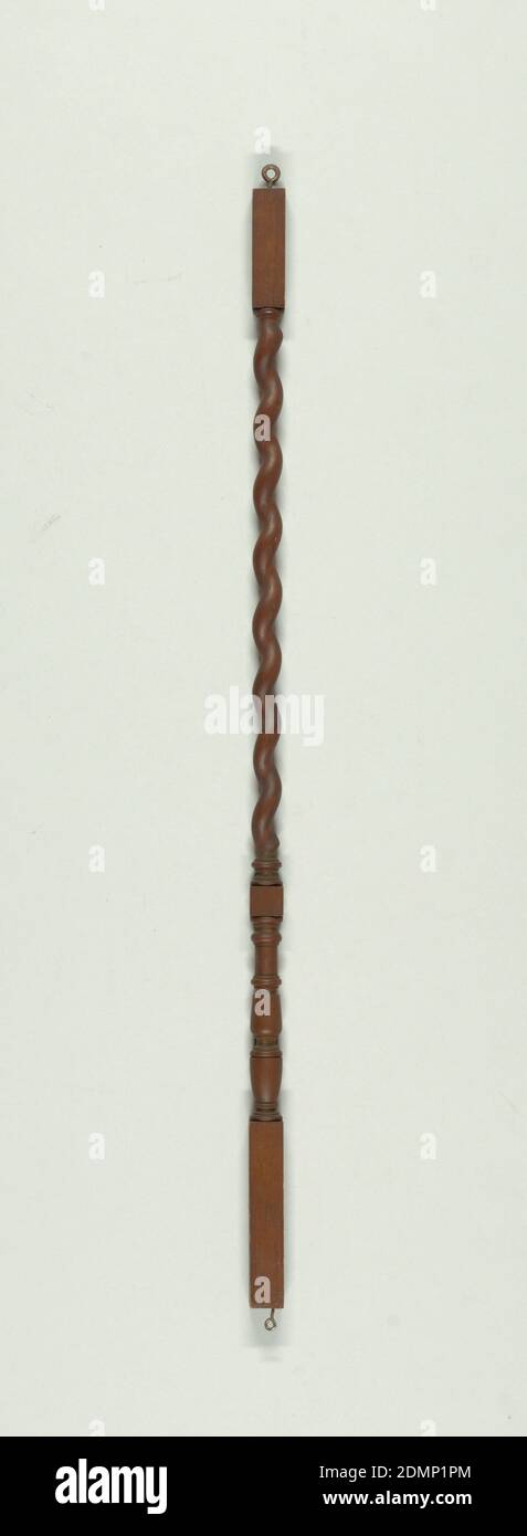 baluster, Maple, Turned baluster; square base, turned shaft twisted in ...
