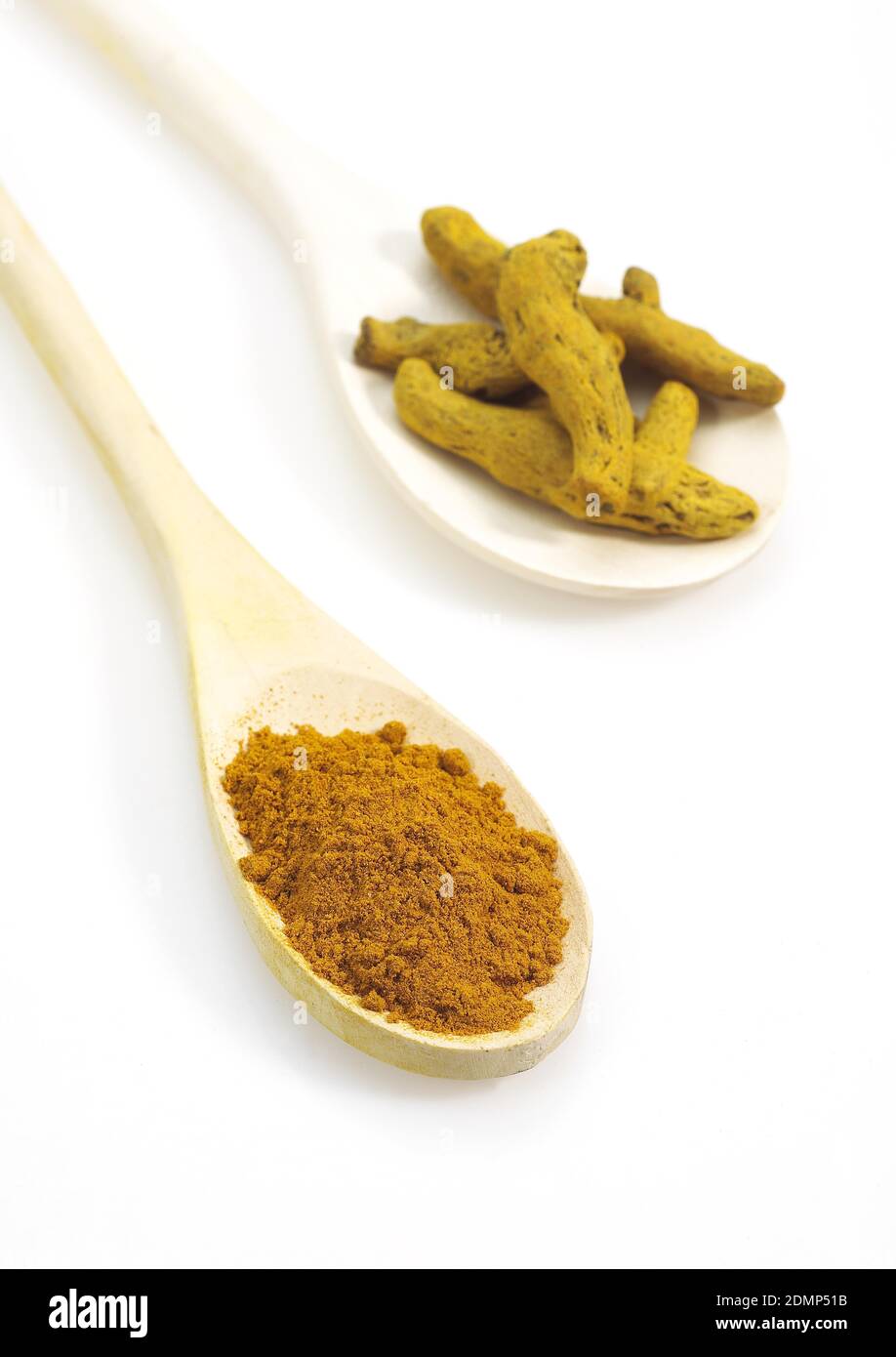 Root of Turmeric, curcuma longa, an Indian Spice against White ...
