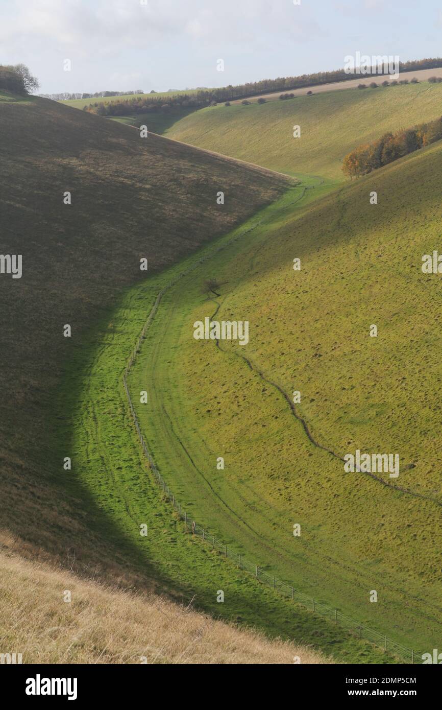 The Yorkshire Wolds Way, Horse Dale Stock Photo - Alamy
