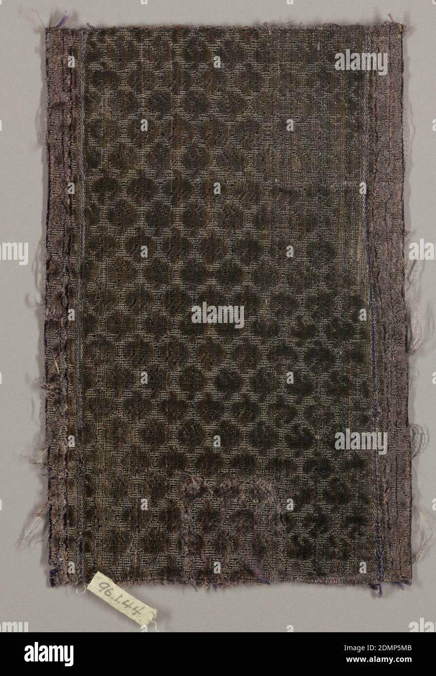 Fragment, Medium: silk, velvet Technique: cut and uncut pile (velvet ...