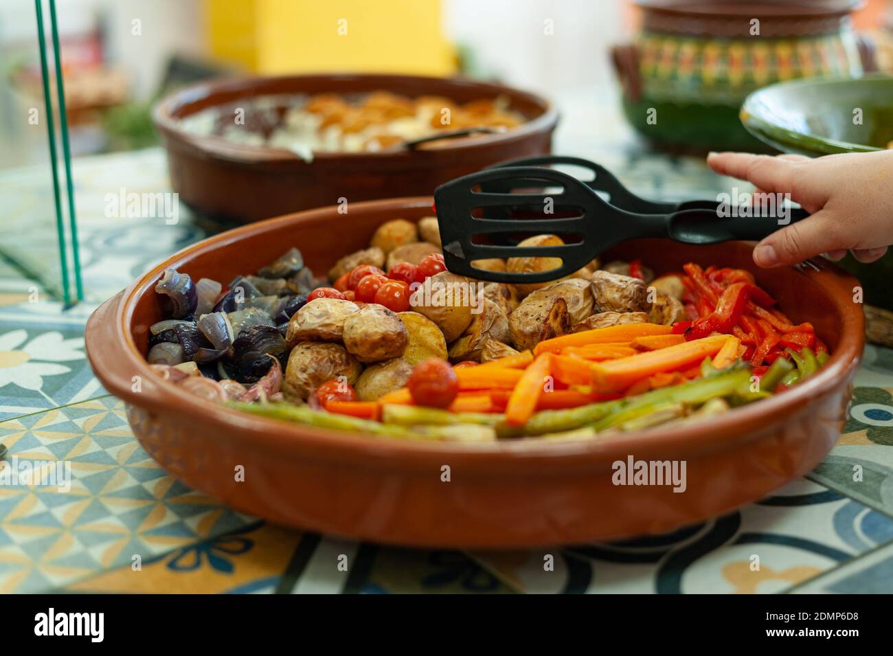 Spanish traditional food display Stock Photo - Alamy