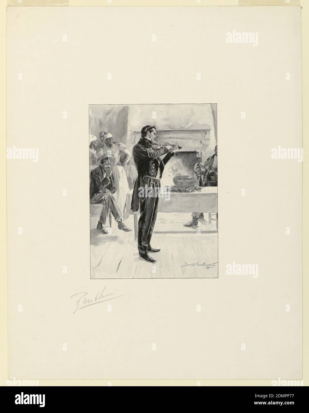 Fiddler at a Punch Party, Benjamin West Clinedinst, American, 1859–1931 ...