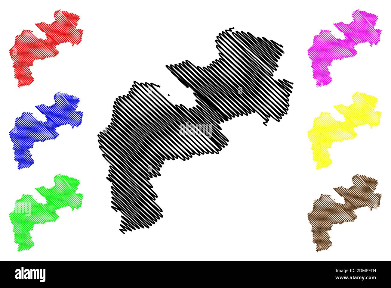 Kericho County (Republic of Kenya, Rift Valley Province) map vector ...