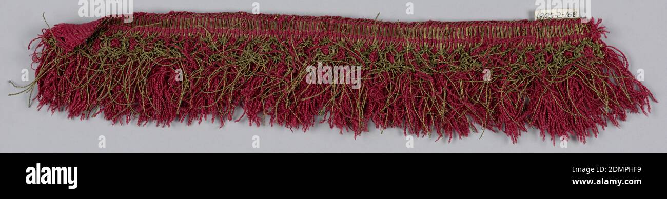 Fringe, Medium: silk, metallic thread (gold strips wound on a silk core ...