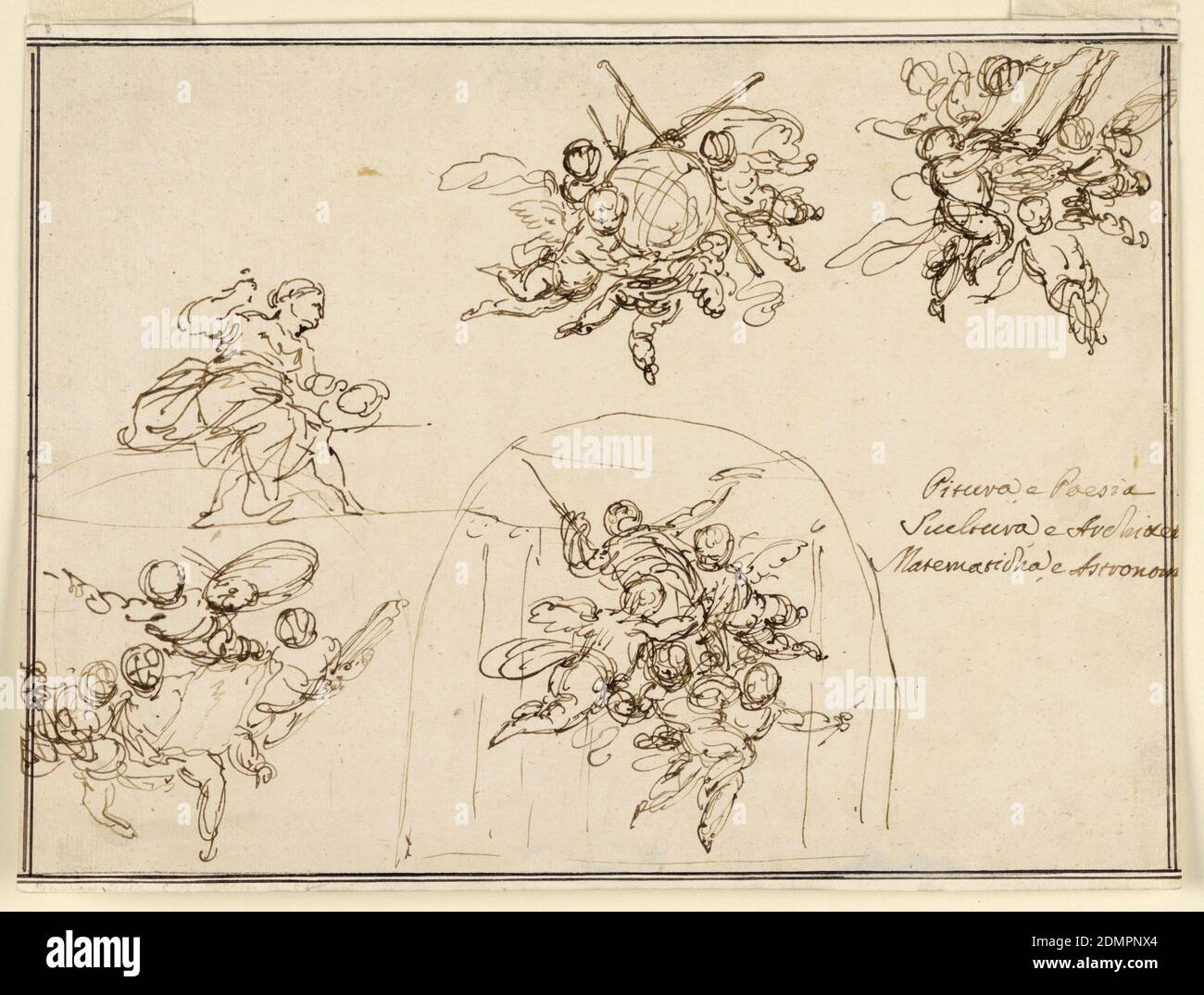 Four flying putti hi-res stock photography and images - Alamy