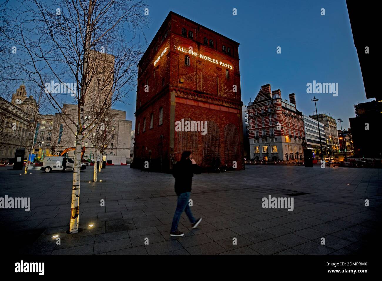 An installation by artist Nathan Coley entitled 'From Here, 2020' is ...