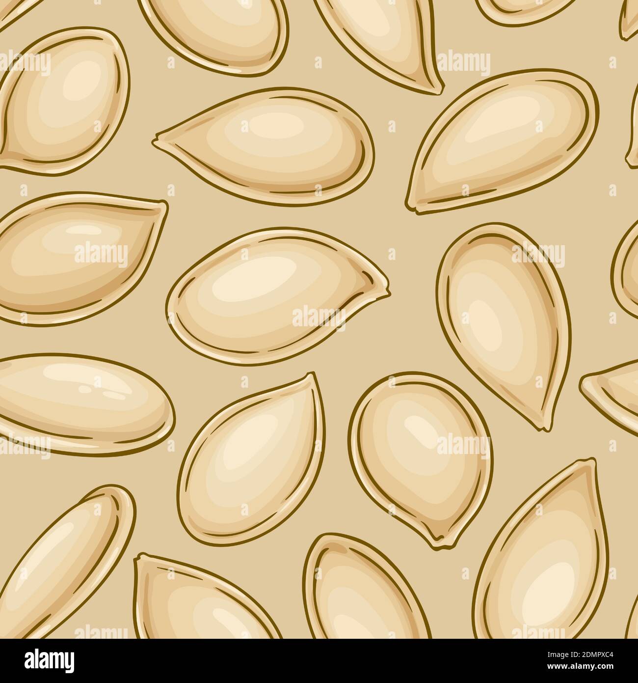 pumpkin seeds vector pattern Stock Vector Image & Art - Alamy
