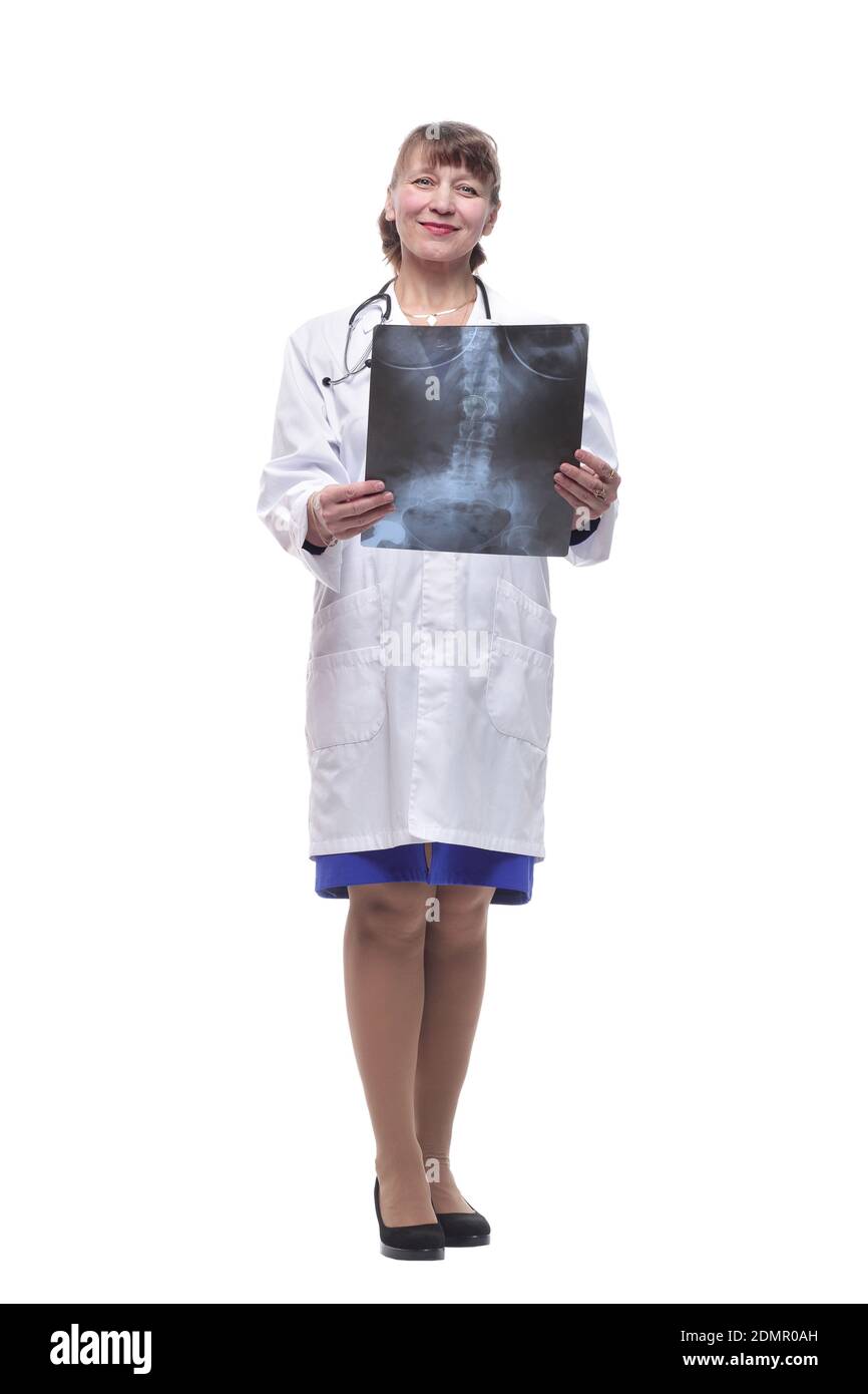 Portrait of a female doctor looking at an x-ray Stock Photo - Alamy