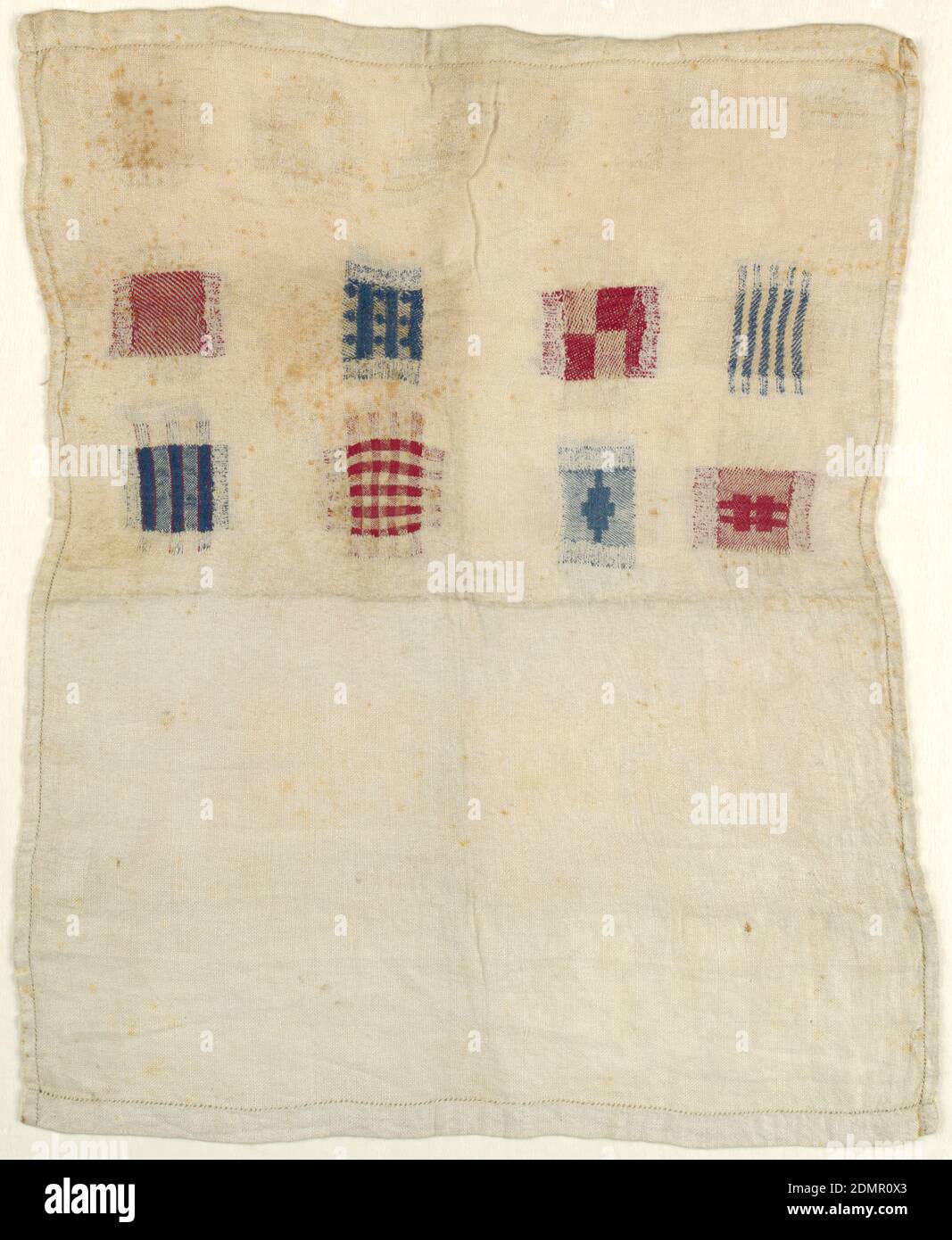 Darning sampler (unfinished), Medium: cotton, wool Technique ...