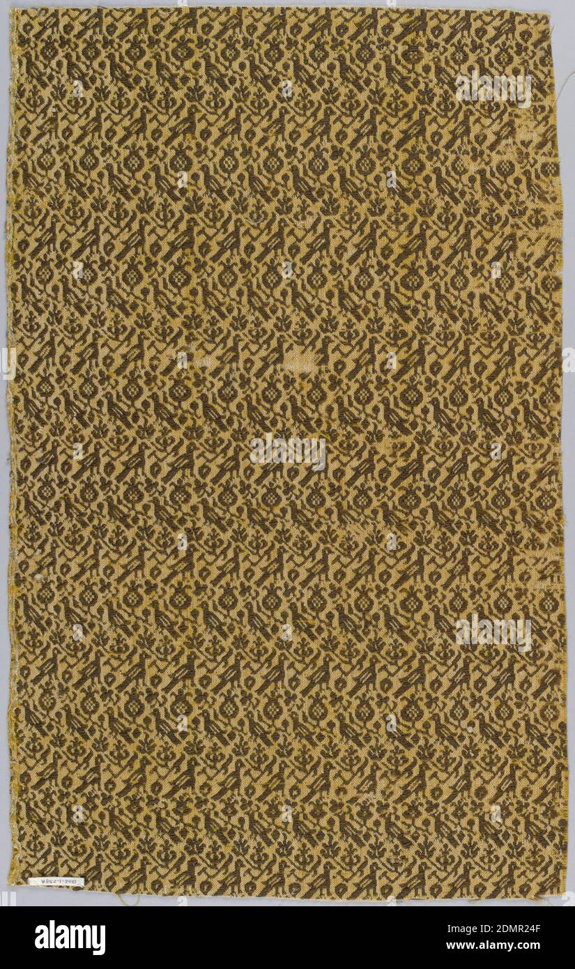 Fragment, Technique: plain weave with supplementary weft floats, Minute ...