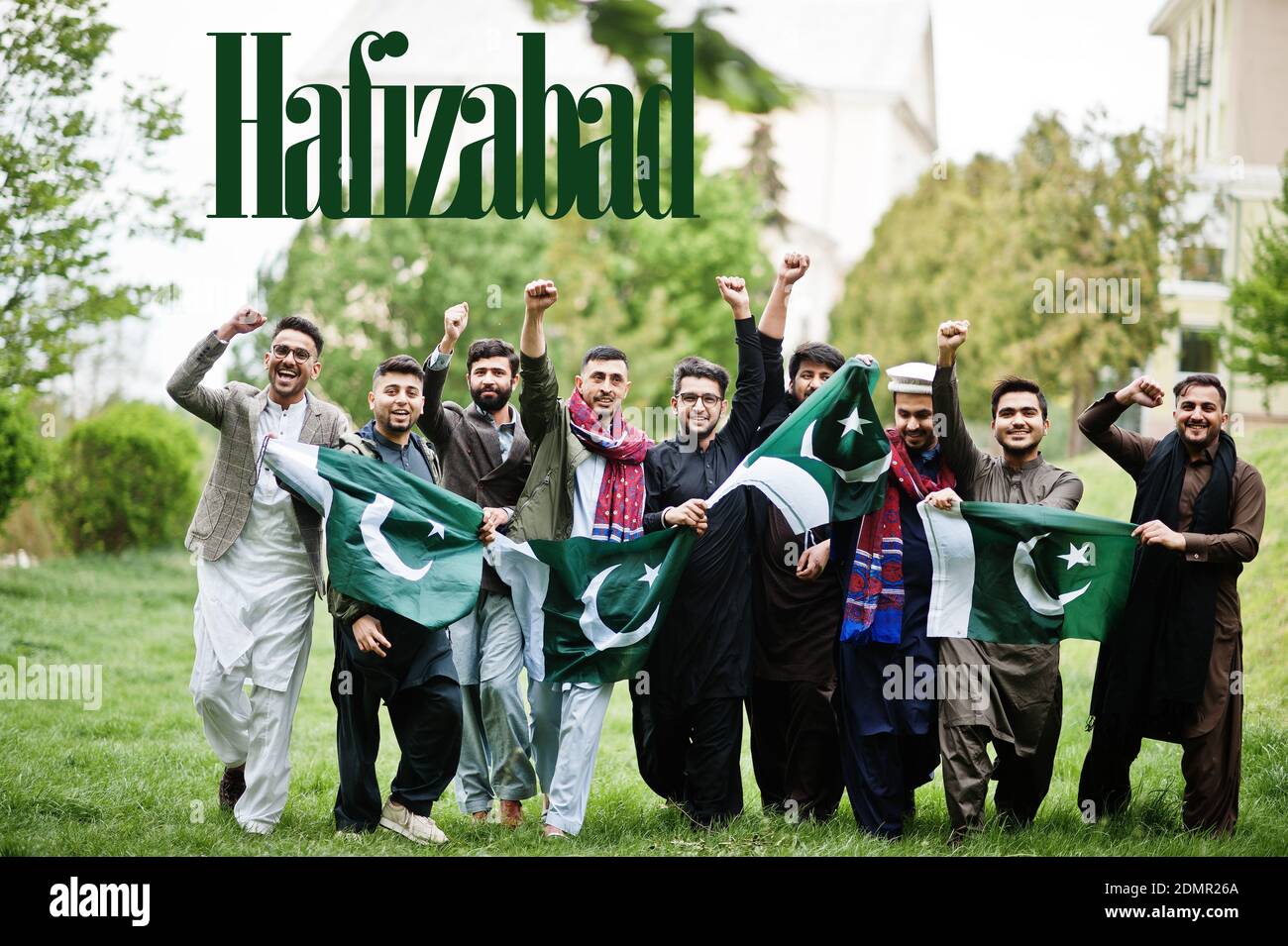 Hafizabad city. Group of pakistani man wearing traditional clothes with ...