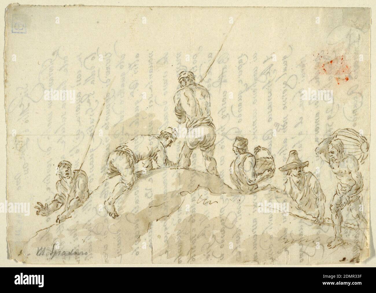 Figures on a Hill, Domenico Gargiulo, called Micco Spadaro, Italian ...