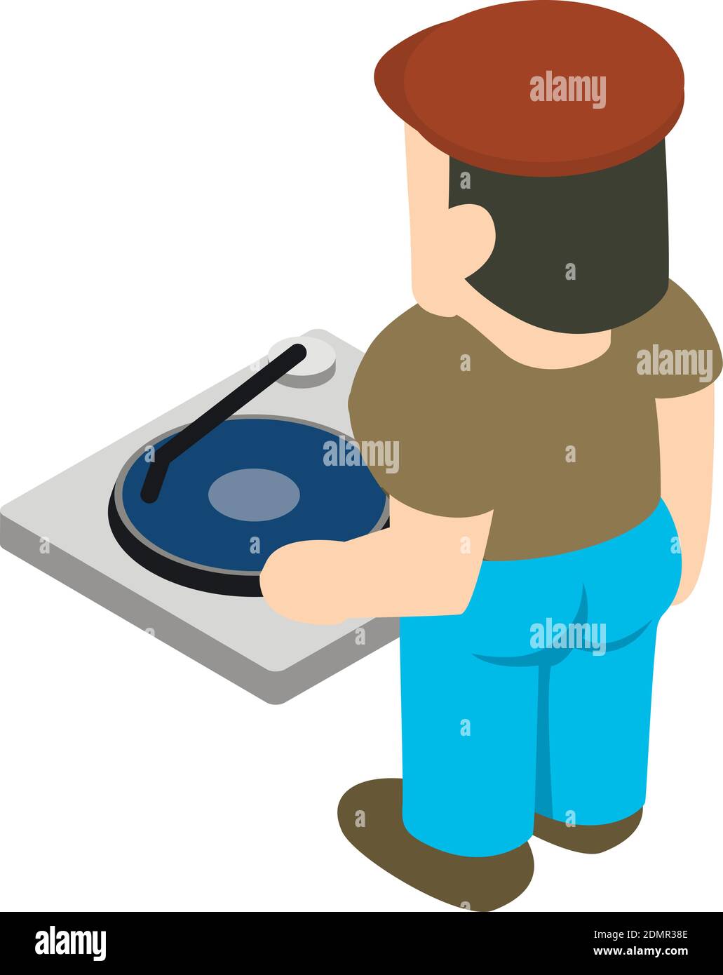 Record player icon. Isometric illustration of record player vector icon ...