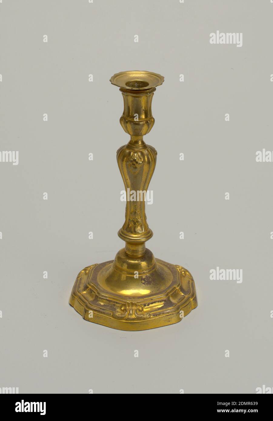 Candlestick, fire-gilt bronze, France, ca. 1720, metalwork, Decorative ...