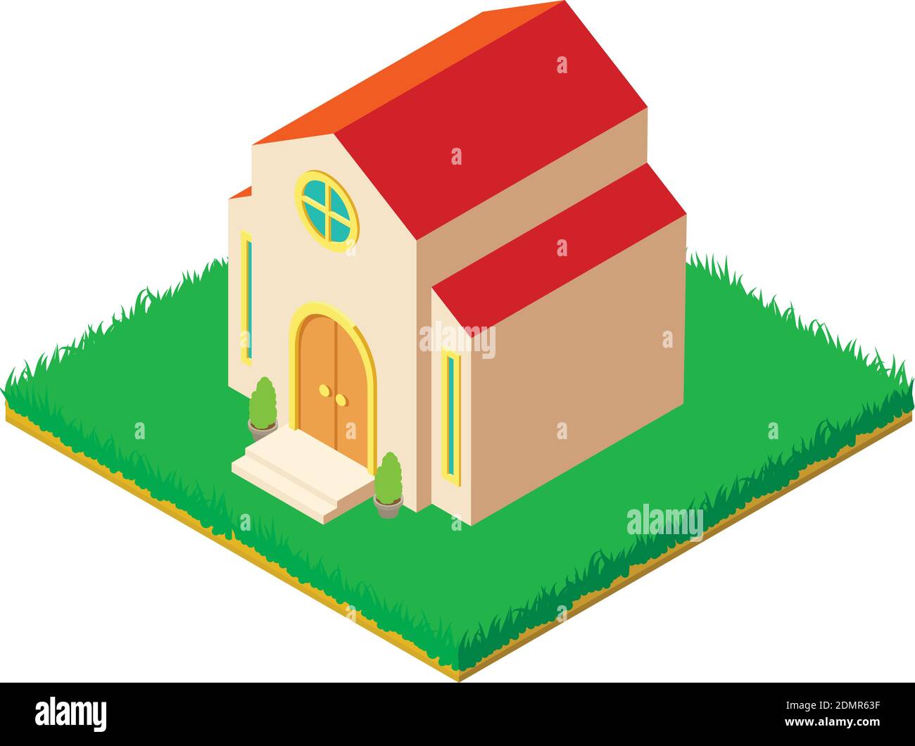 Modern church icon. Isometric illustration of modern church vector icon ...