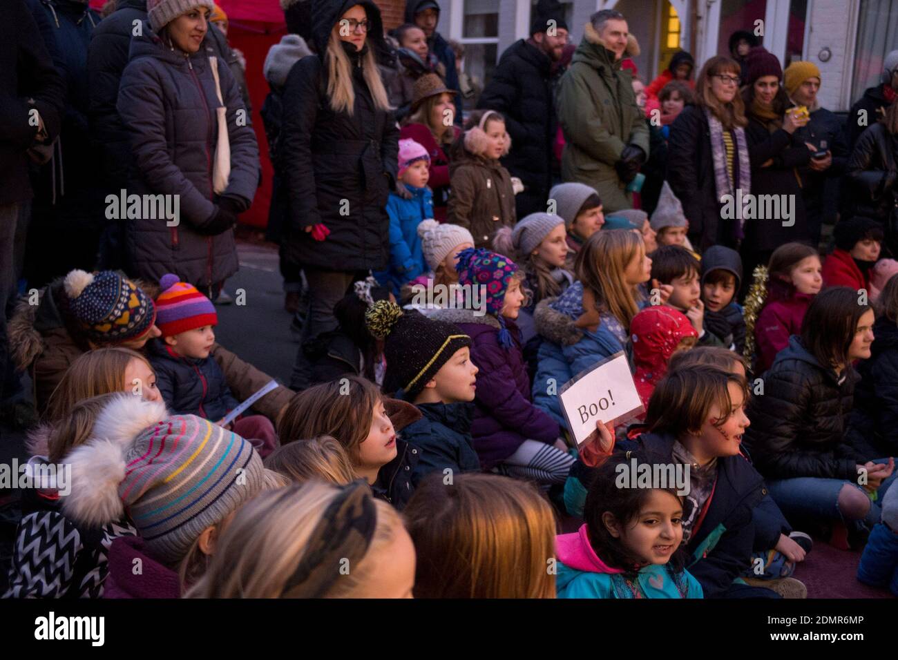 Pop-up Street Panto: The Scrooge. Walthamstow E17 2019 Stock Photo - Alamy