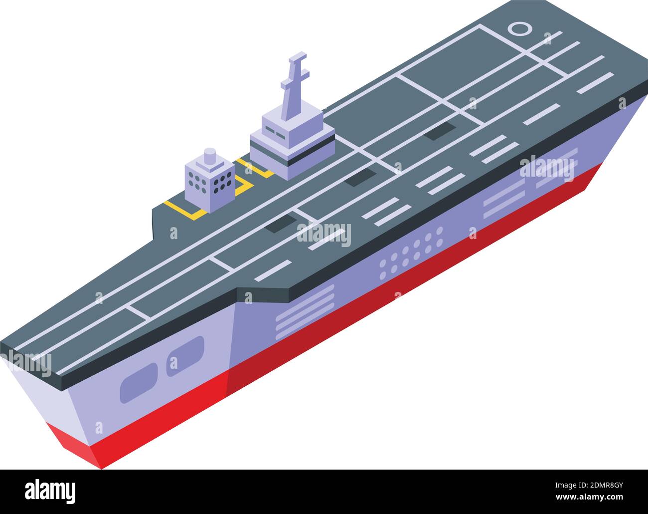 Military aircraft carrier icon. Isometric of military aircraft carrier ...