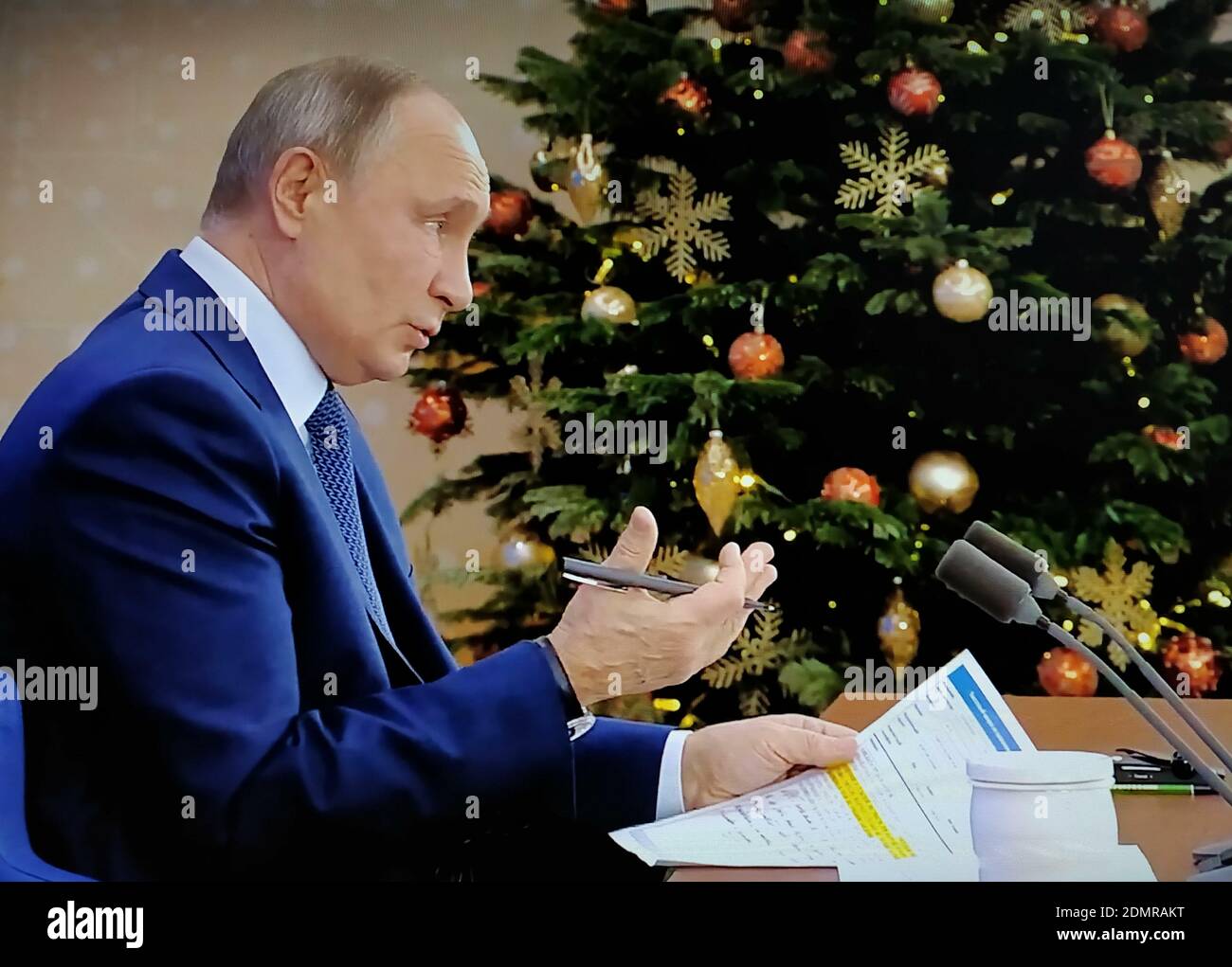 Russian President Vladimir Putin during a large annual press conference ...