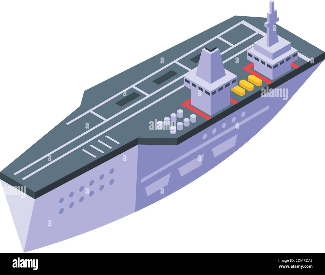 Top aircraft carrier icon. Isometric of top aircraft carrier vector ...